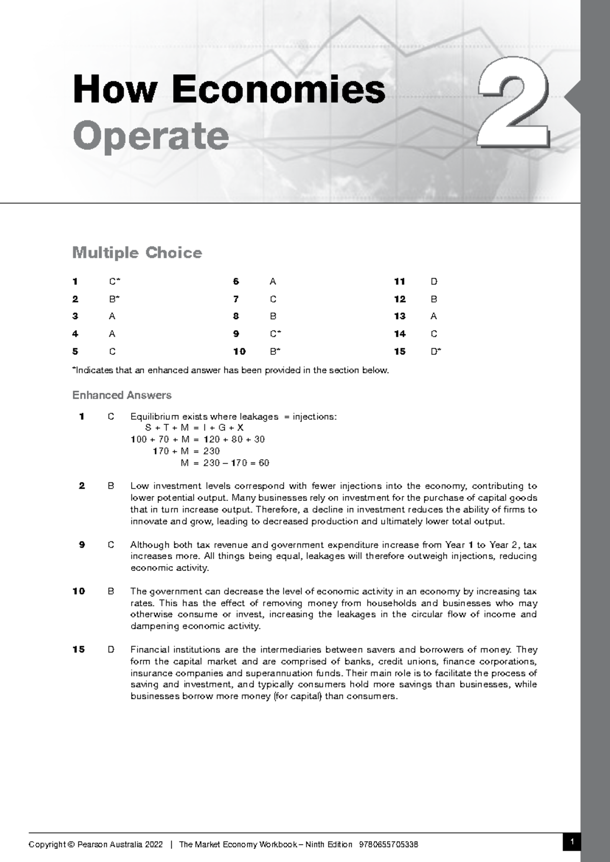 The Market Economy Workbook 9th Ed: Chapter 2 Answers - Studocu
