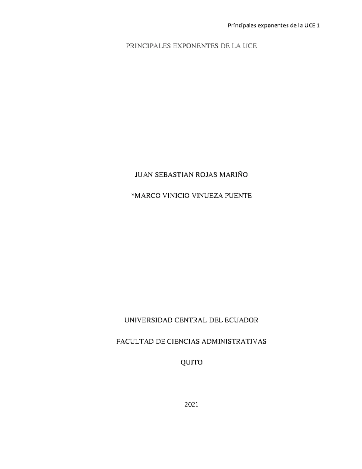 Conversatorio sobre la Historia de la UCE y su Impacto Social - Studocu