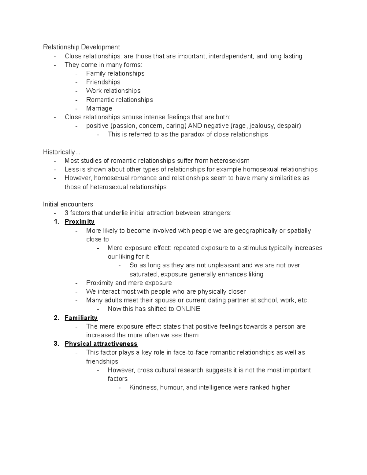 Chapter 8 - Proximity and Relationship Development Insights - Studocu