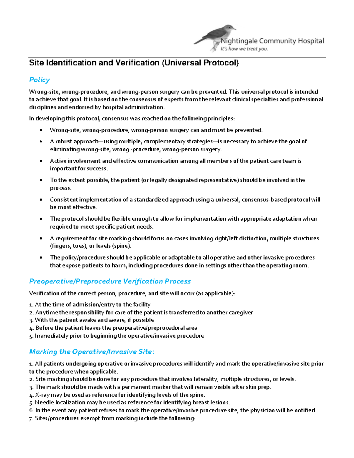 Communication Site Identification Policy - Site Identification and ...