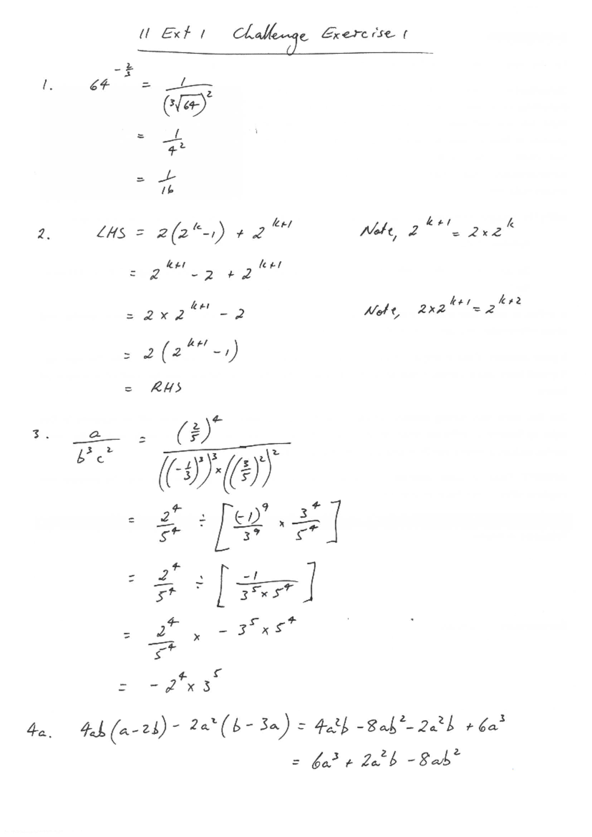 11 Ext 1 Challenge Exercise 1 Solutions and Explanations - Studocu