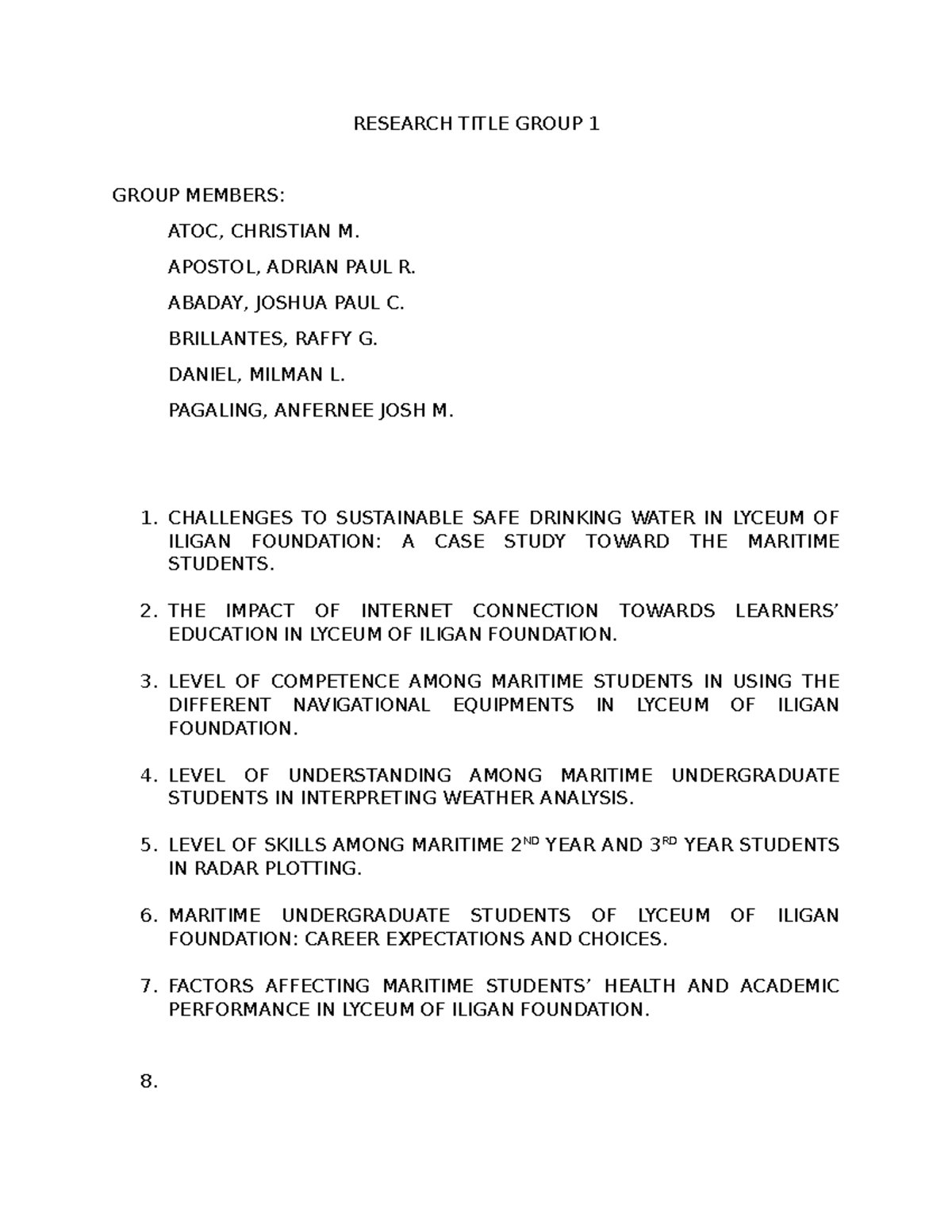 Research Title 2.0 - Good Job - RESEARCH TITLE GROUP 1 GROUP MEMBERS ...