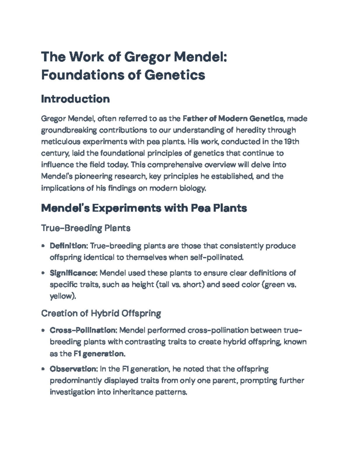 Gregor Mendel's Pioneering Work: Foundations of Genetics 101 - The Work ...