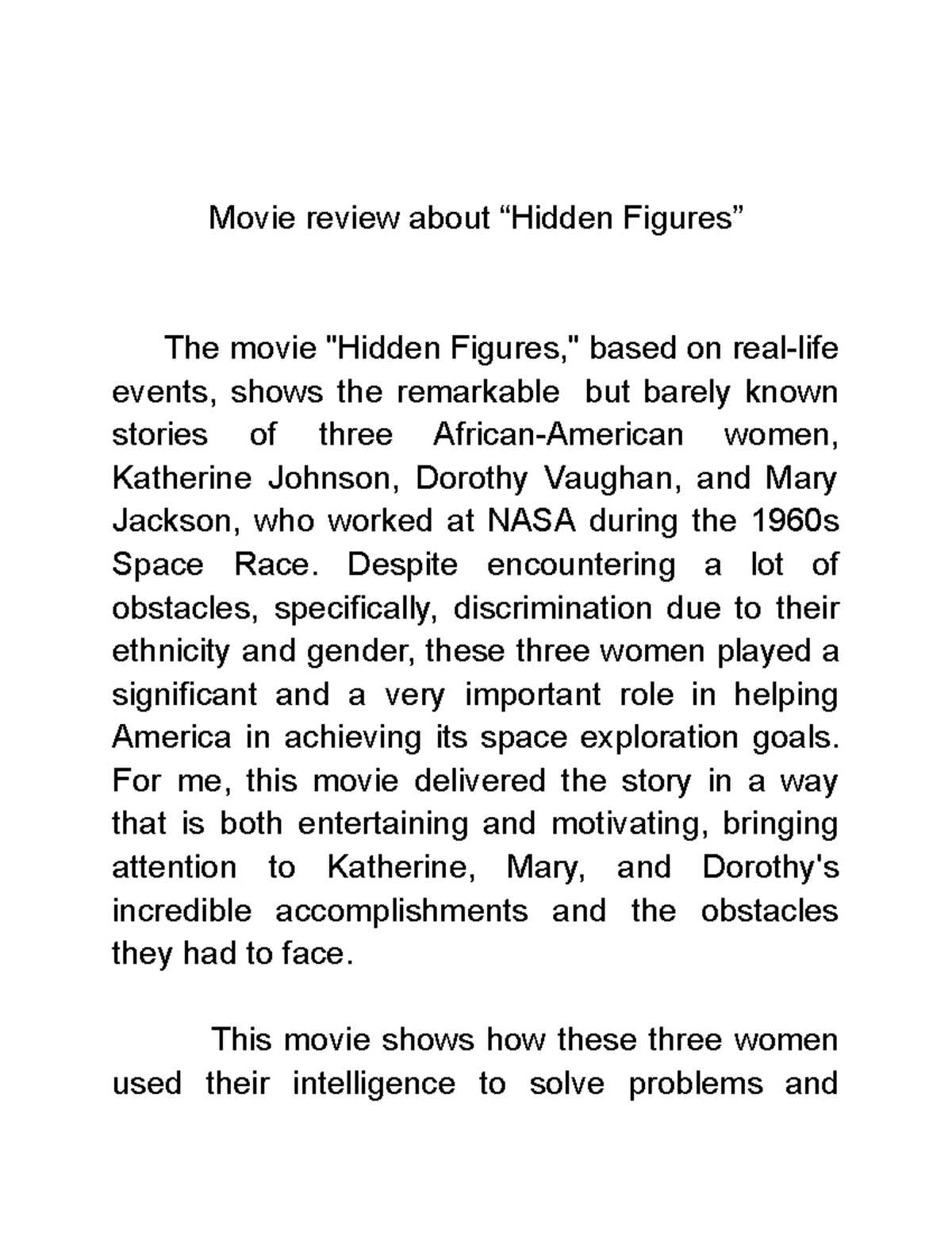Hidden Figures (Movie Review): Celebrating the Bravery of Three ...