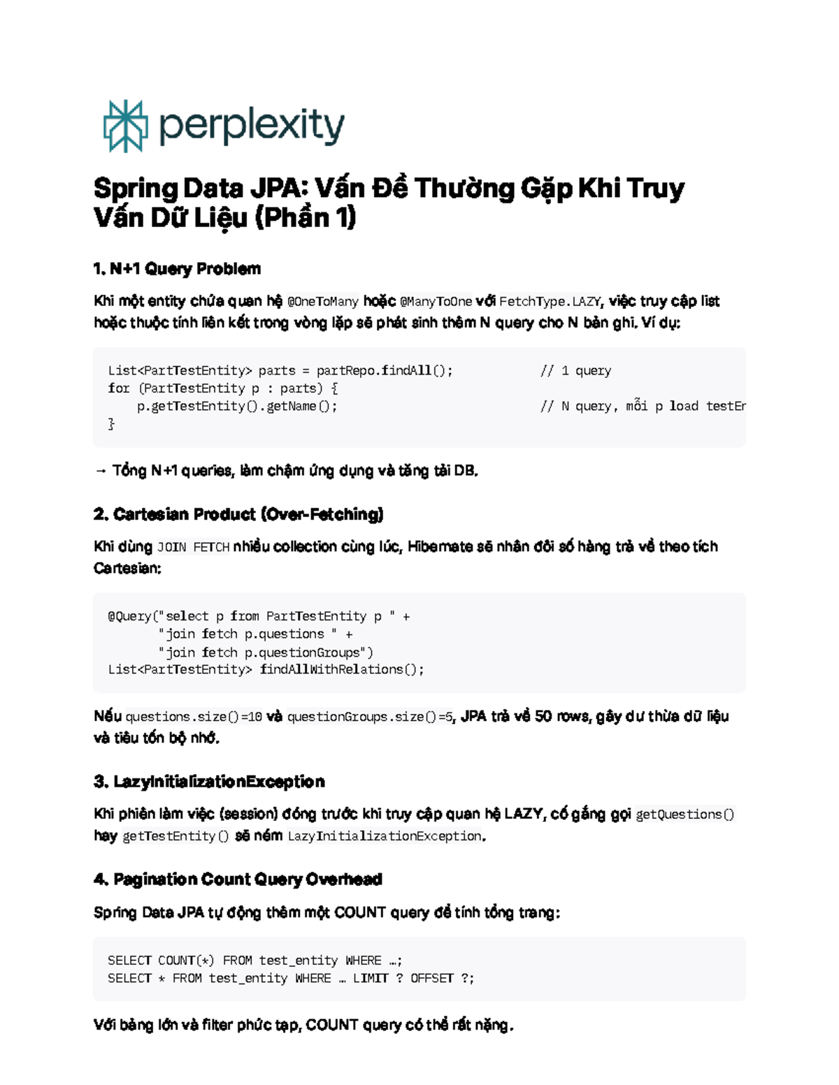 Spring Data JPA: Vấn Đề Thường Gặp Khi Truy Vấn Dữ Liệu (Phần 1) - Studocu