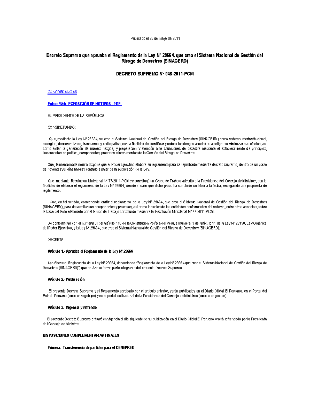 2. DS-N°-048-2011-PCM-Reglamento-Ley- Sinagerd - Publicado el 26 de ...