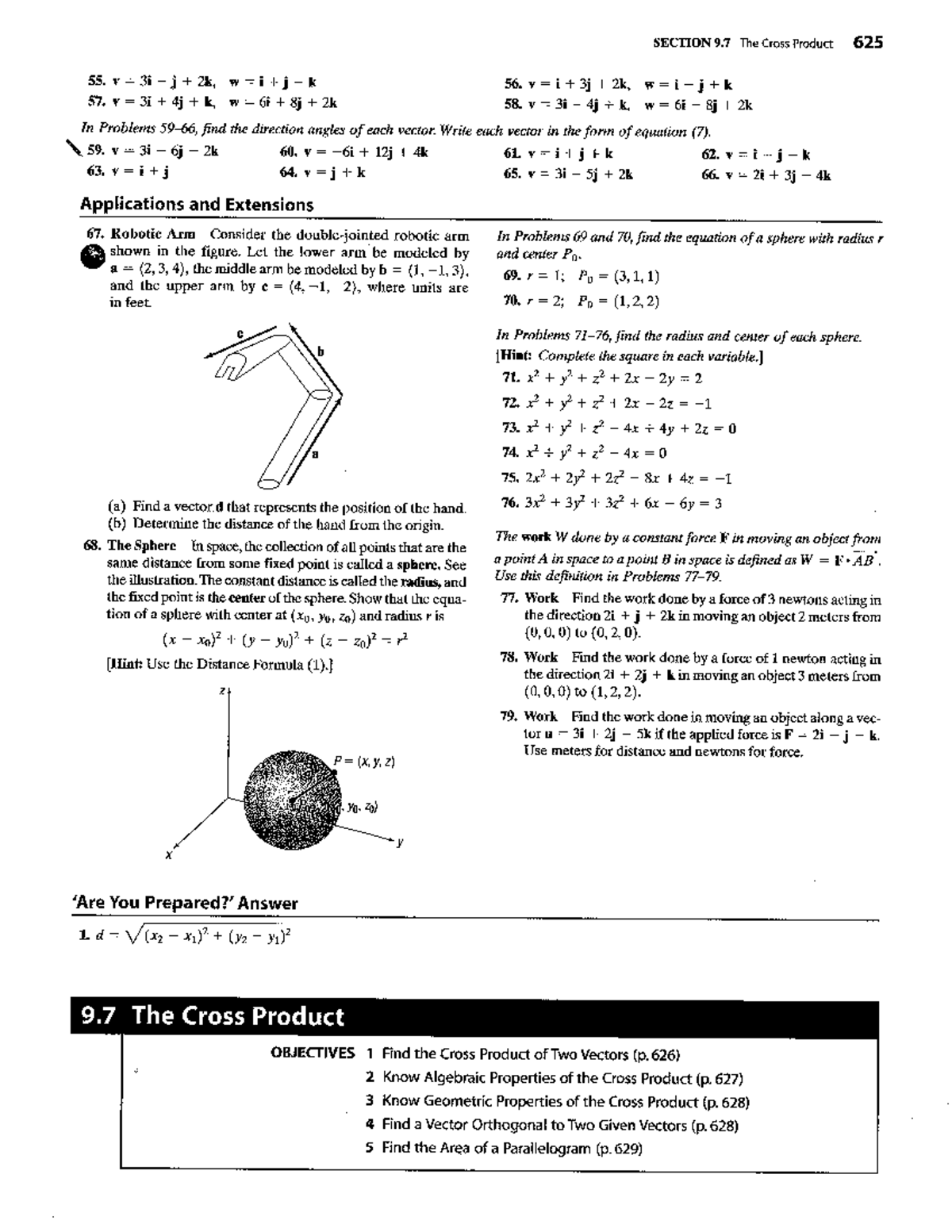 9.7 Precalculus: The Cross Product and Its Applications - Studocu