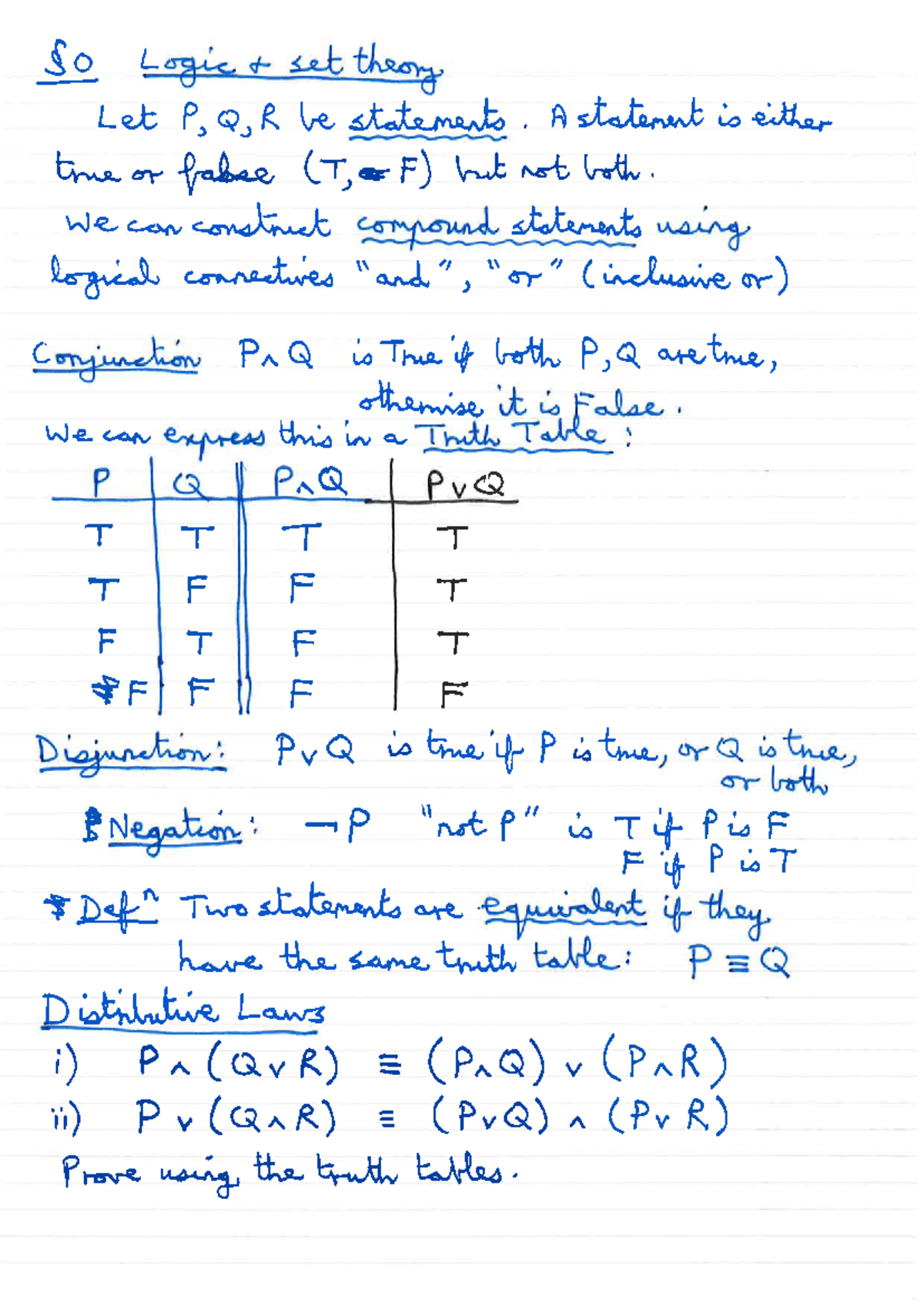 Analysis Lecture Notes Week 1: Logic and Set Theory Concepts - Studocu
