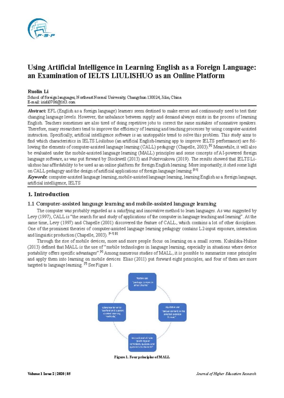 Examining IELTS Liulishuo: AI in EFL Learning (ENG 101) - Studocu