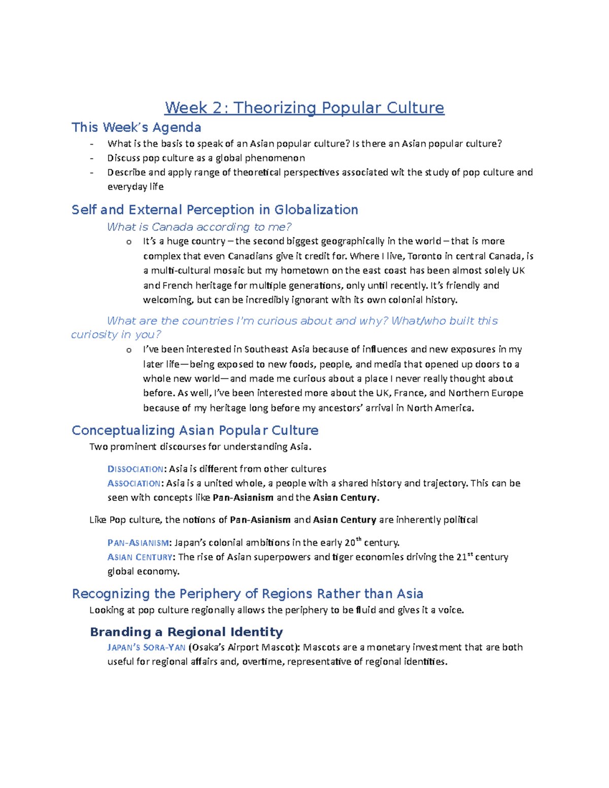 EPAS Notes Week 2: Theories on Asian Popular Culture & Global ...
