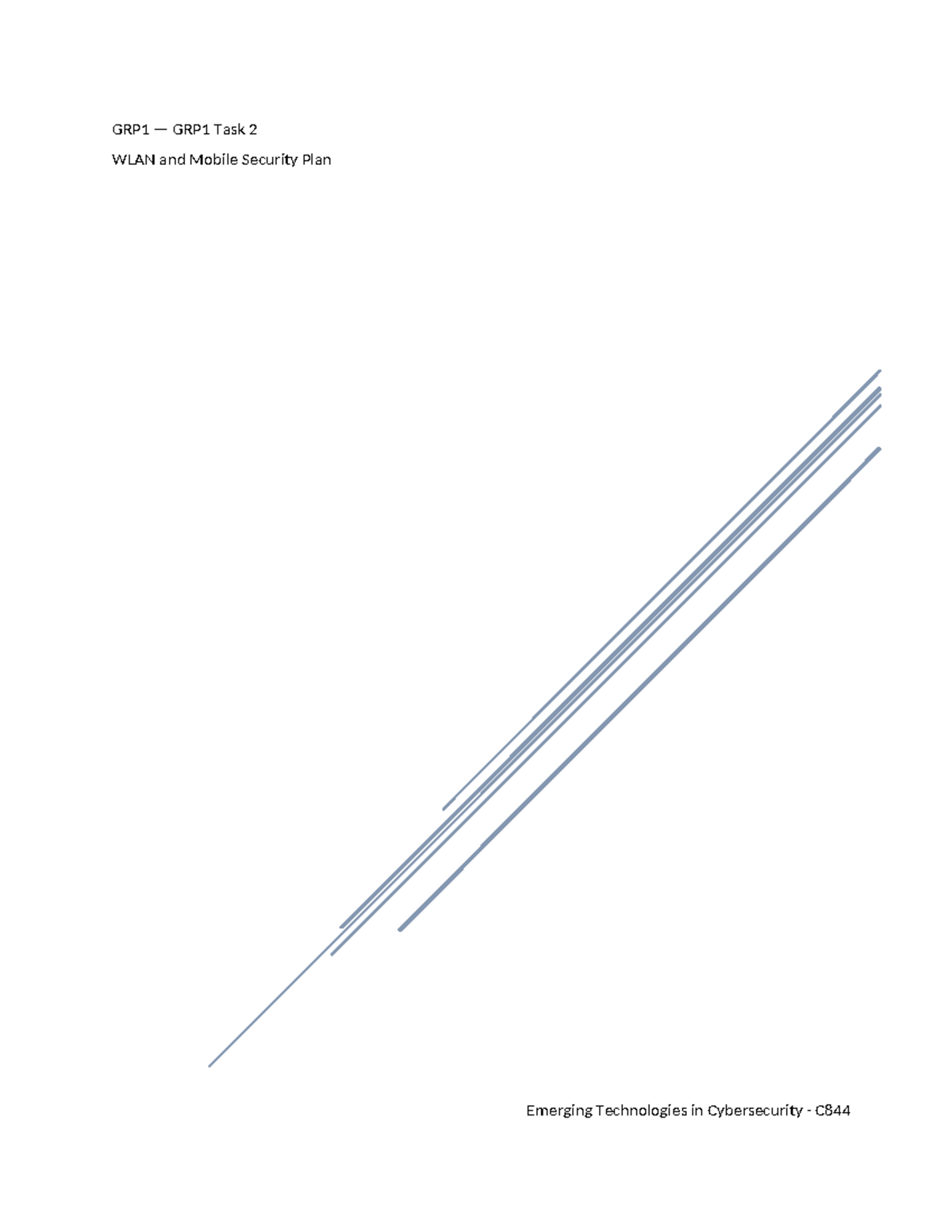 C844 Task 2: WLAN & Mobile Security Plan in Cybersecurity - Studocu