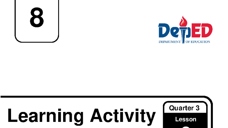 Q3 TLE 8 Learning Activity Sheet: MATATAG Curriculum Lesson 2 - Studocu