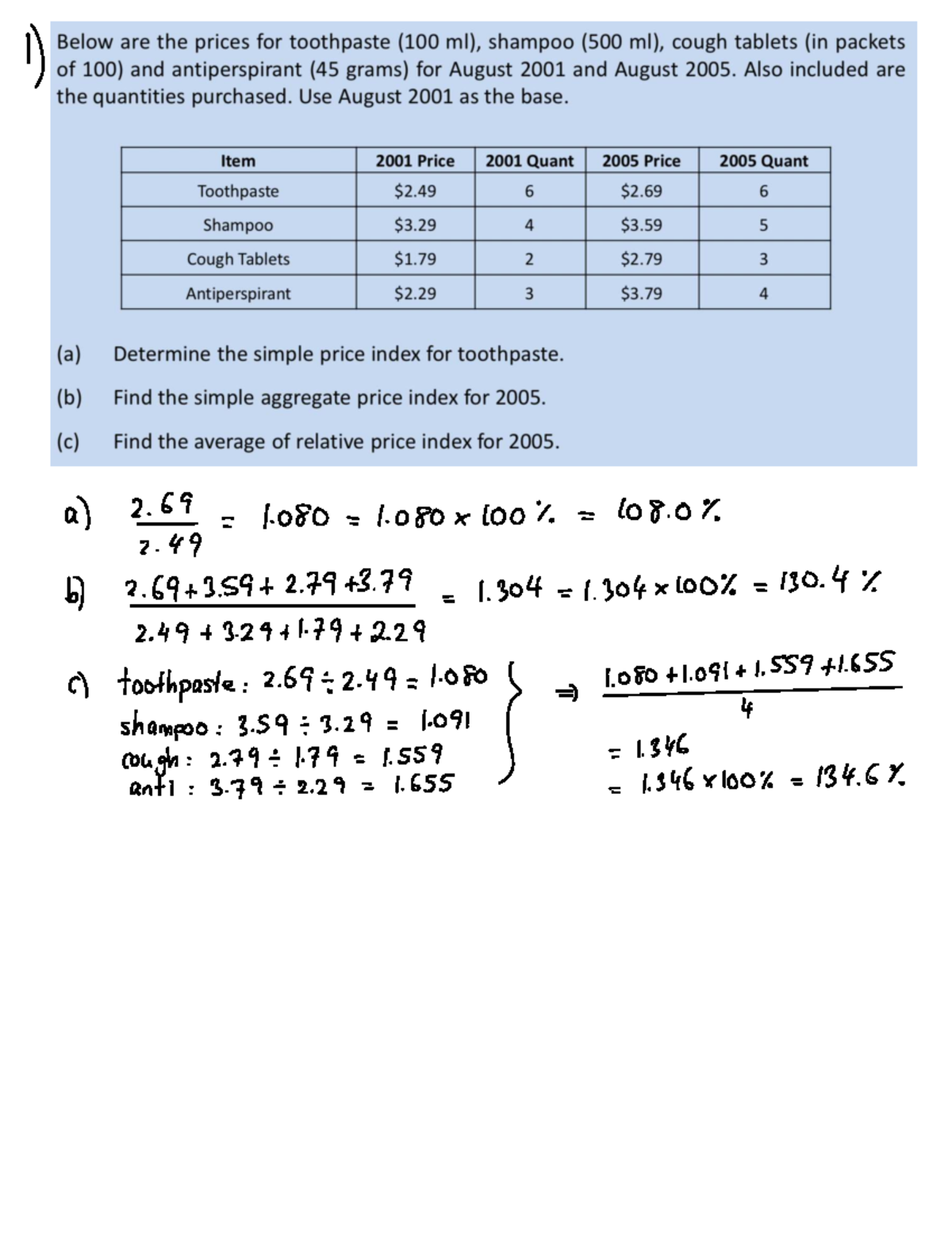 W13 Tutorial for Course 2025PC2: Price Analysis and Trends - Studocu