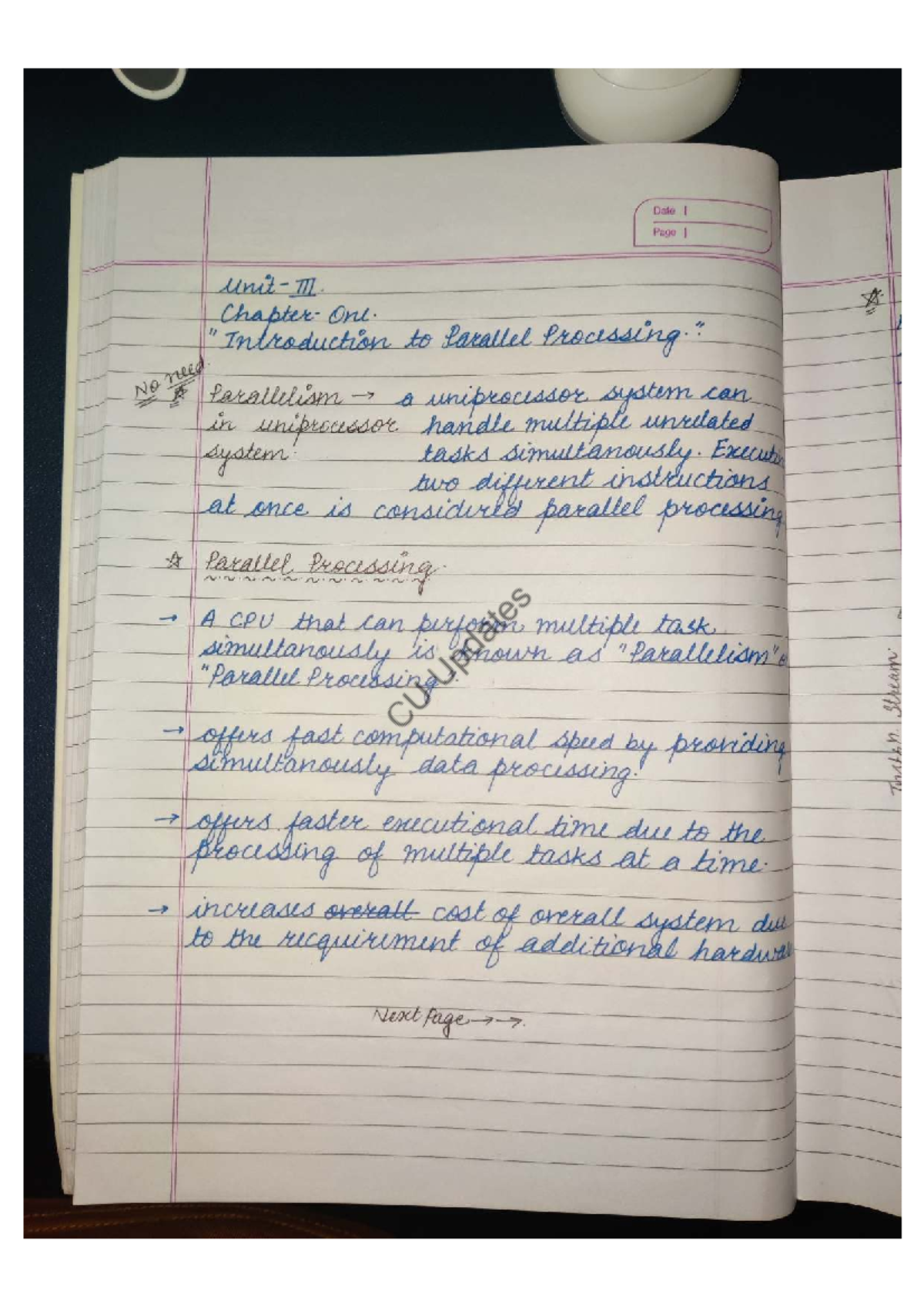 COA Unit III: Parallel Processing and Pipelining Concepts - Studocu