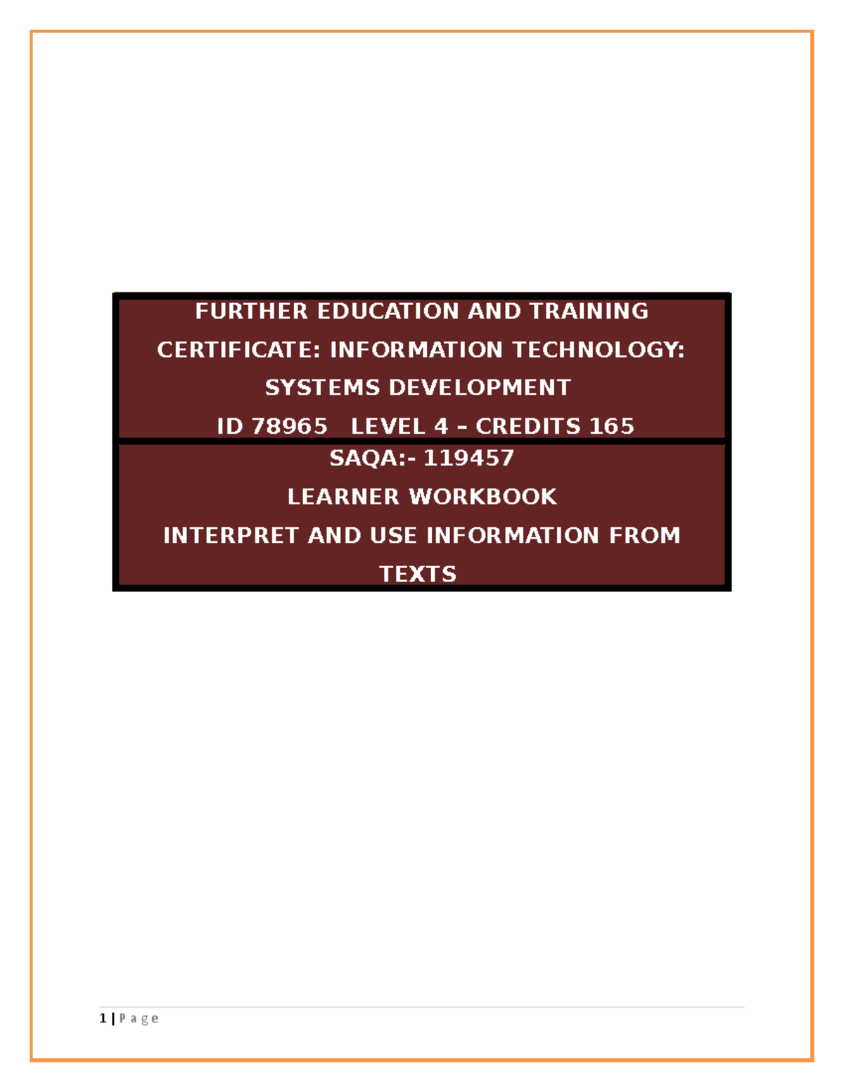 119457 - Information Technology Learner Workbook for Systems ...