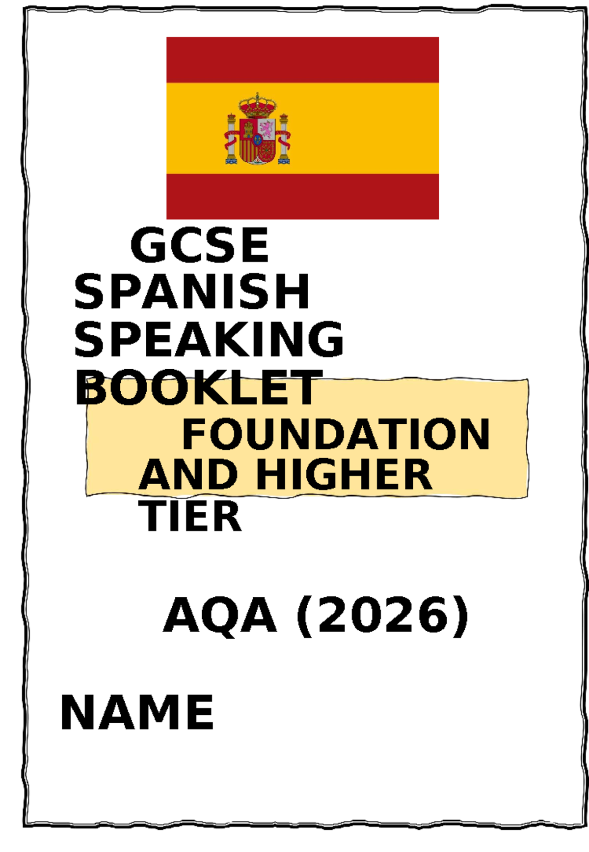 GCSE SPANISH SPEAKING ROLE PLAY GUIDE AQA (2026) - Studocu