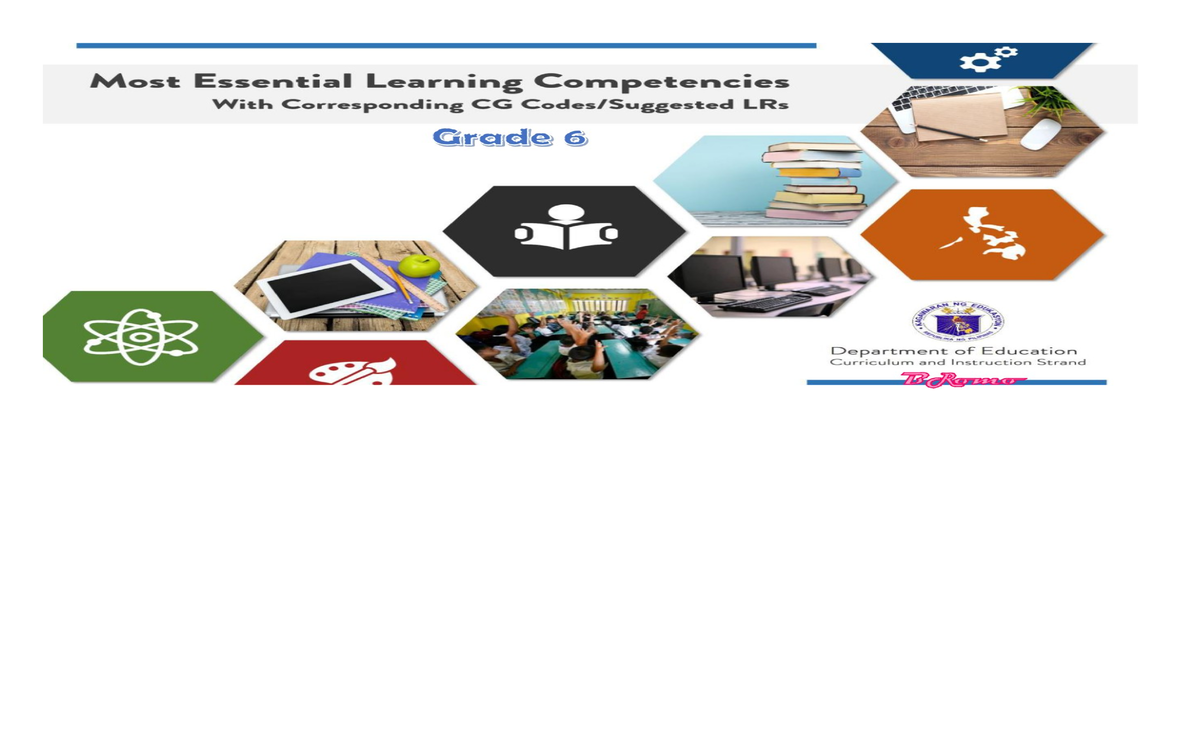 MELCs with codes (Grade 6 - All Subjects) - ELementary Education - Studocu