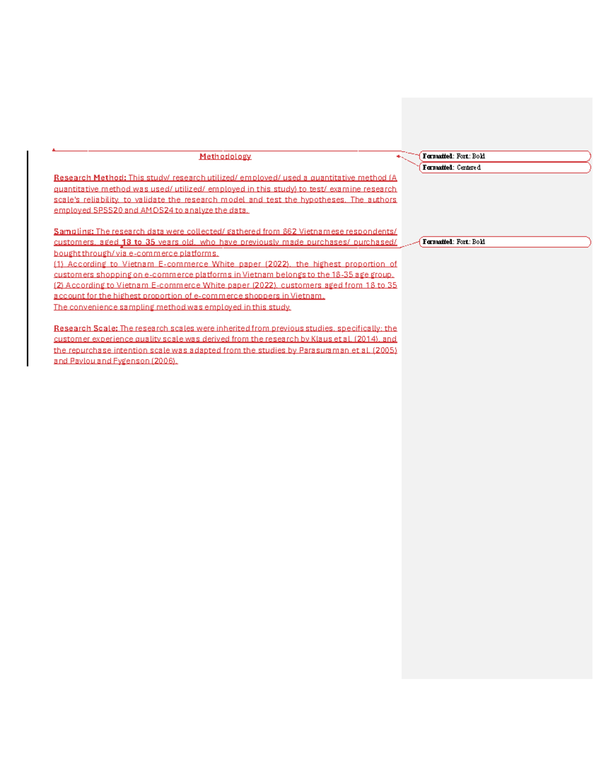 Research Methodology: Quantitative Analysis of Customer Behavior in ...