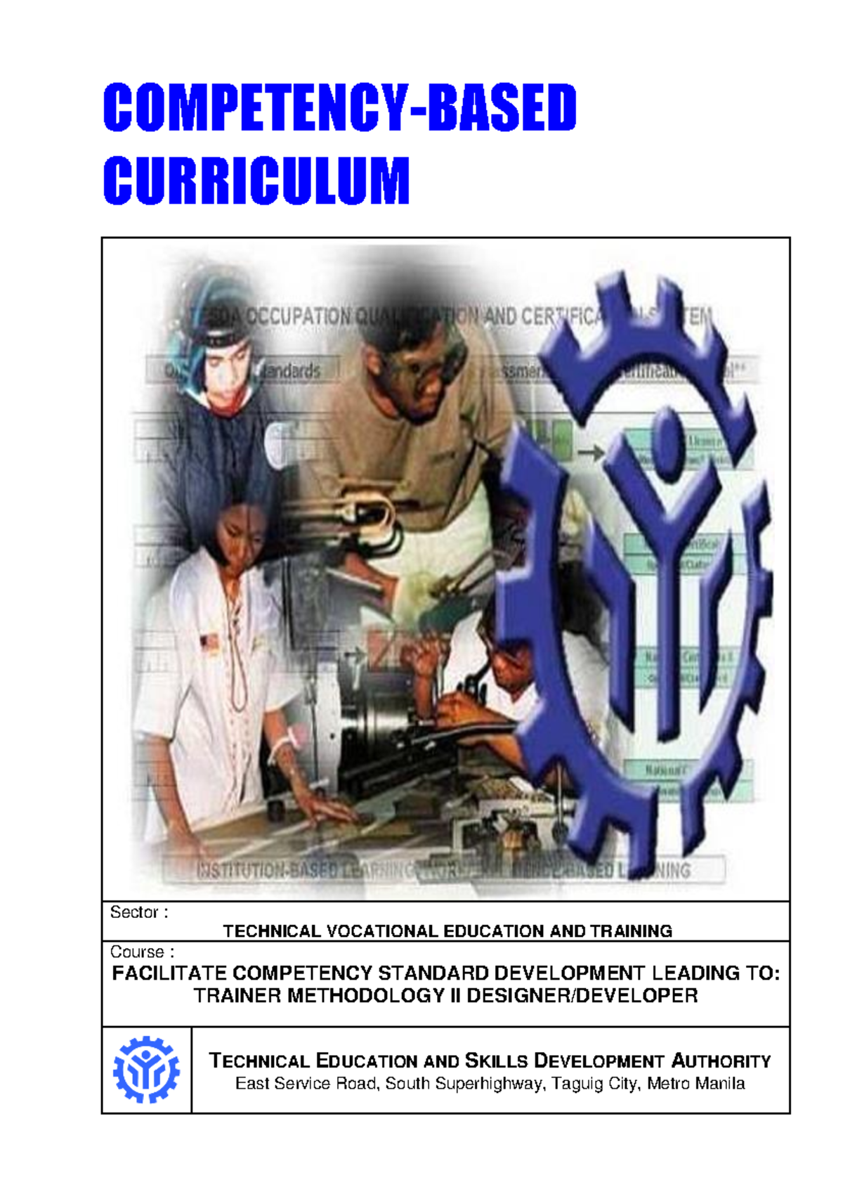 CBC-TM 2: Facilitating Competency Standard Development for Trainer ...