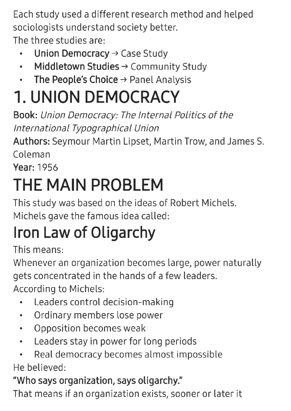Sociological Insights: Union Democracy, Middletown Studies & Voter ...