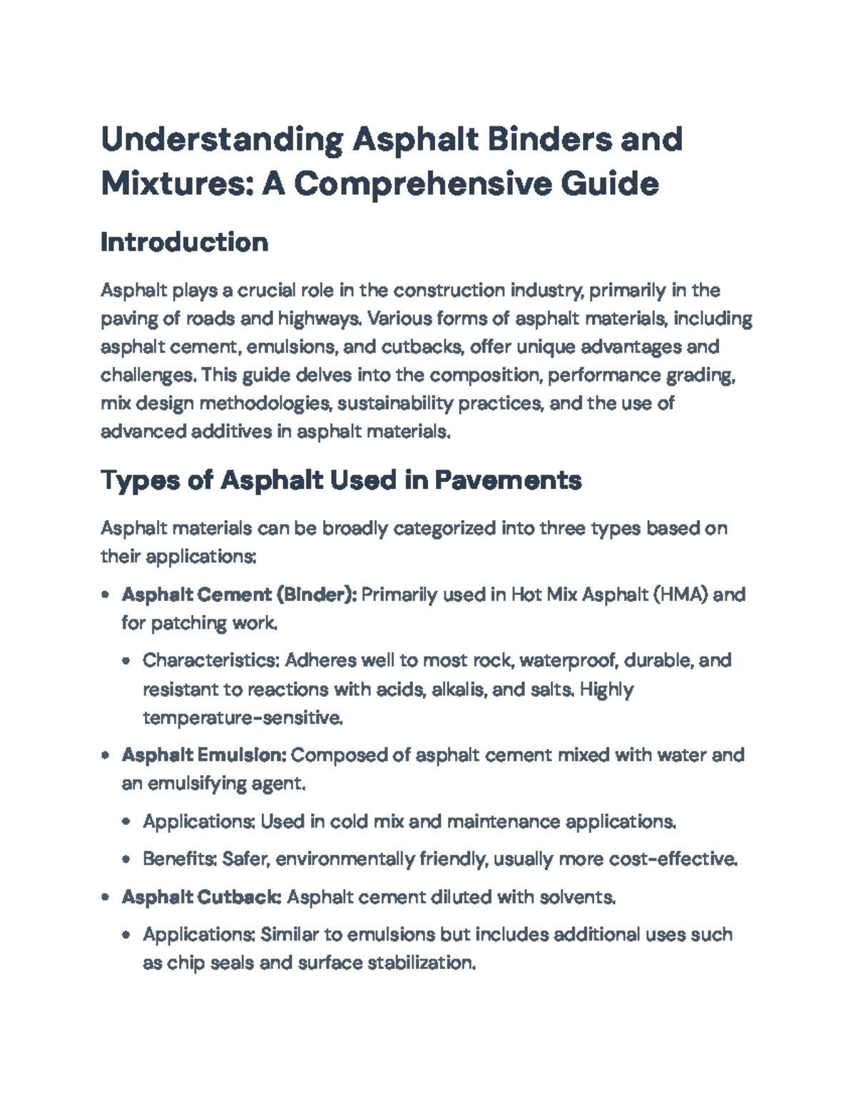 Understanding Asphalt Binders and Mixtures: A Comprehensive Guide ...