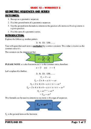 Grade 12 worksheet 11: Euclidean geometry on proportionality - Studocu
