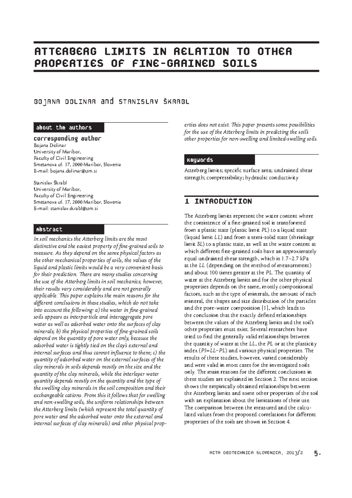 AGS 2013-2 article 1 - hhhhhhhhhhhhhhhhhhhhhhhhhhhhhh - ACTA GEOTECHNICA SLOVENICA, 2013/2 5 ...