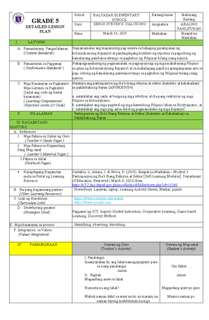 Lesson 1 Pagsunod sa mga Tuntunin, Babala at Batas Trapiko - Republic ...