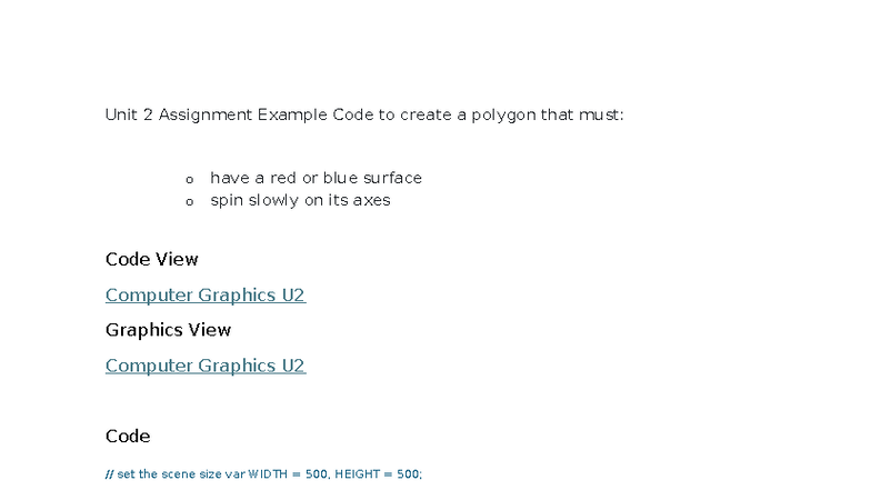 CS 4406 Programming Assignment: Polygon Creation Example Code - Studocu