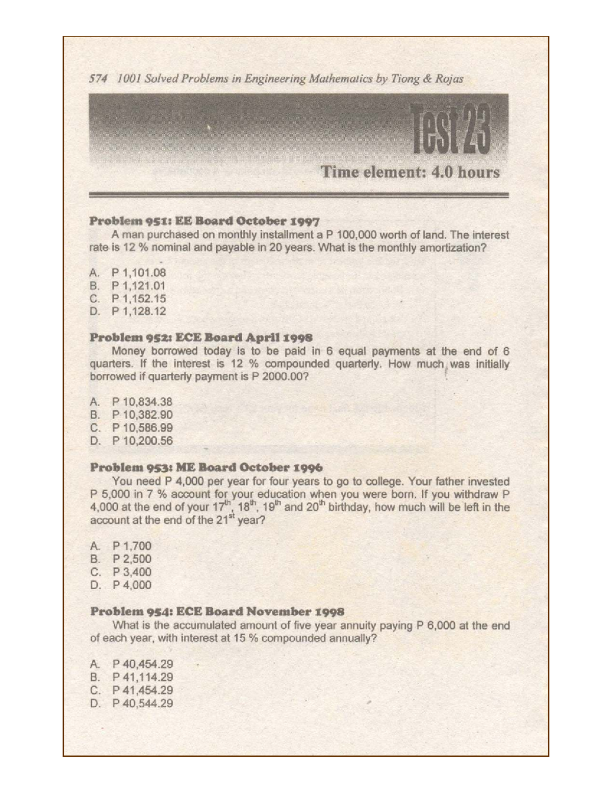 Econ 50 Final Exam: 1001 Solved Problems in Engineering Mathematics ...