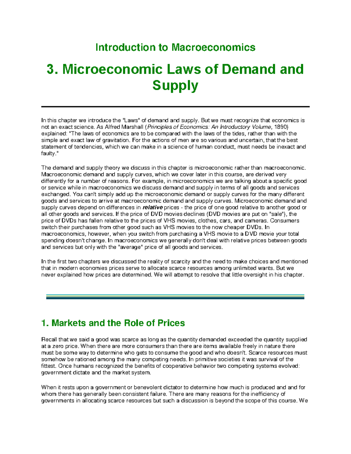Week 5 - Lesson 4 - Microeconomic Laws of Demand and Supply ...
