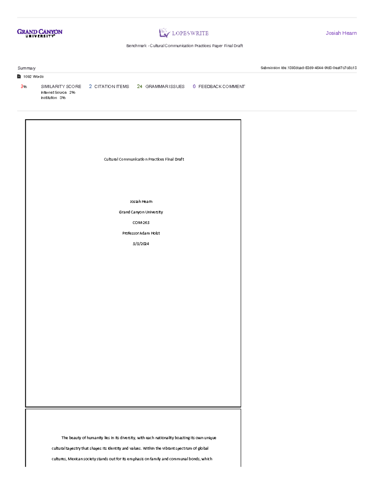 Cultural Communication Practices Paper - COM Final Draft Report - Studocu