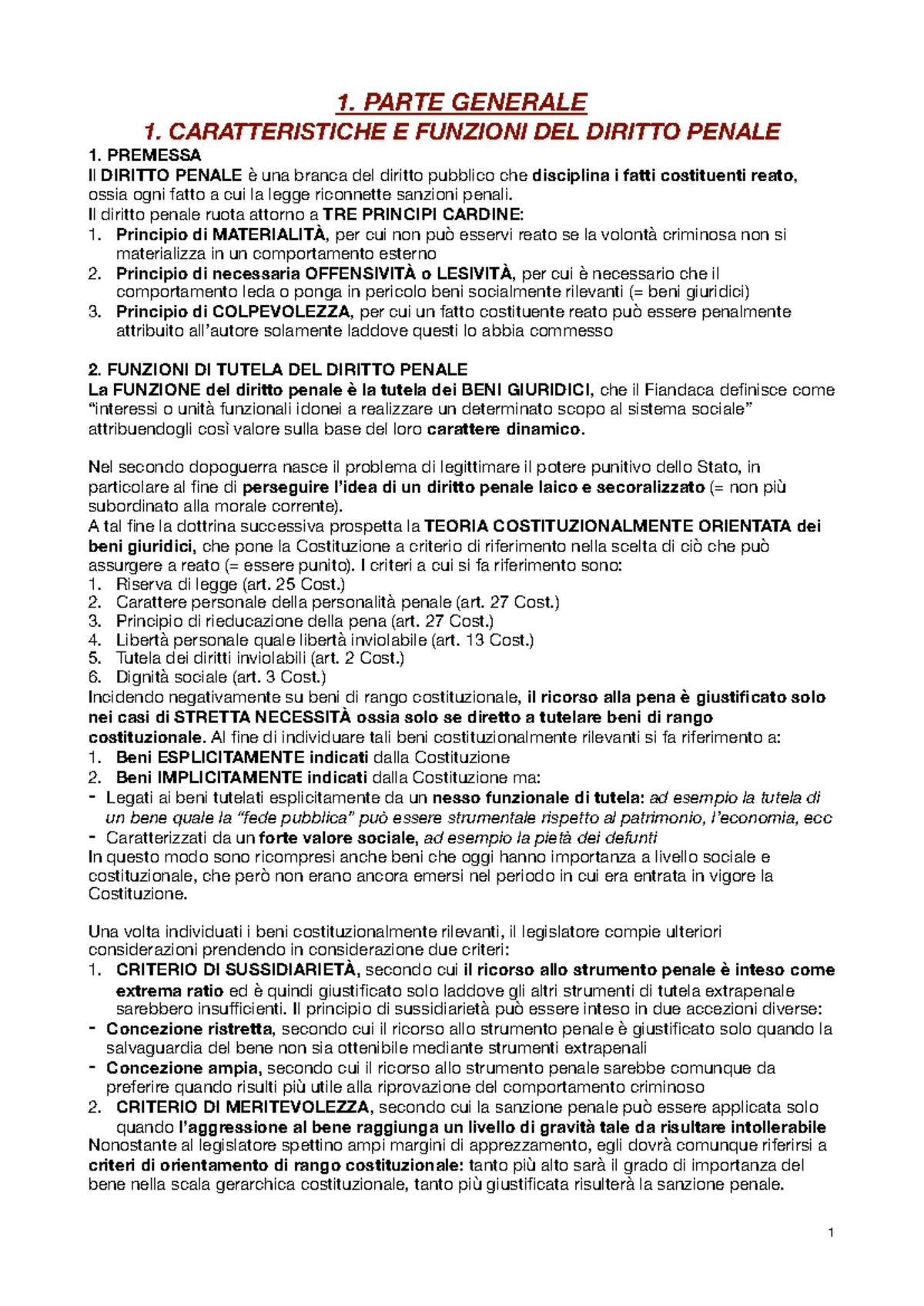 Diritto Penale Parte Generale: Caratteristiche e Funzioni - Fiandaca ...
