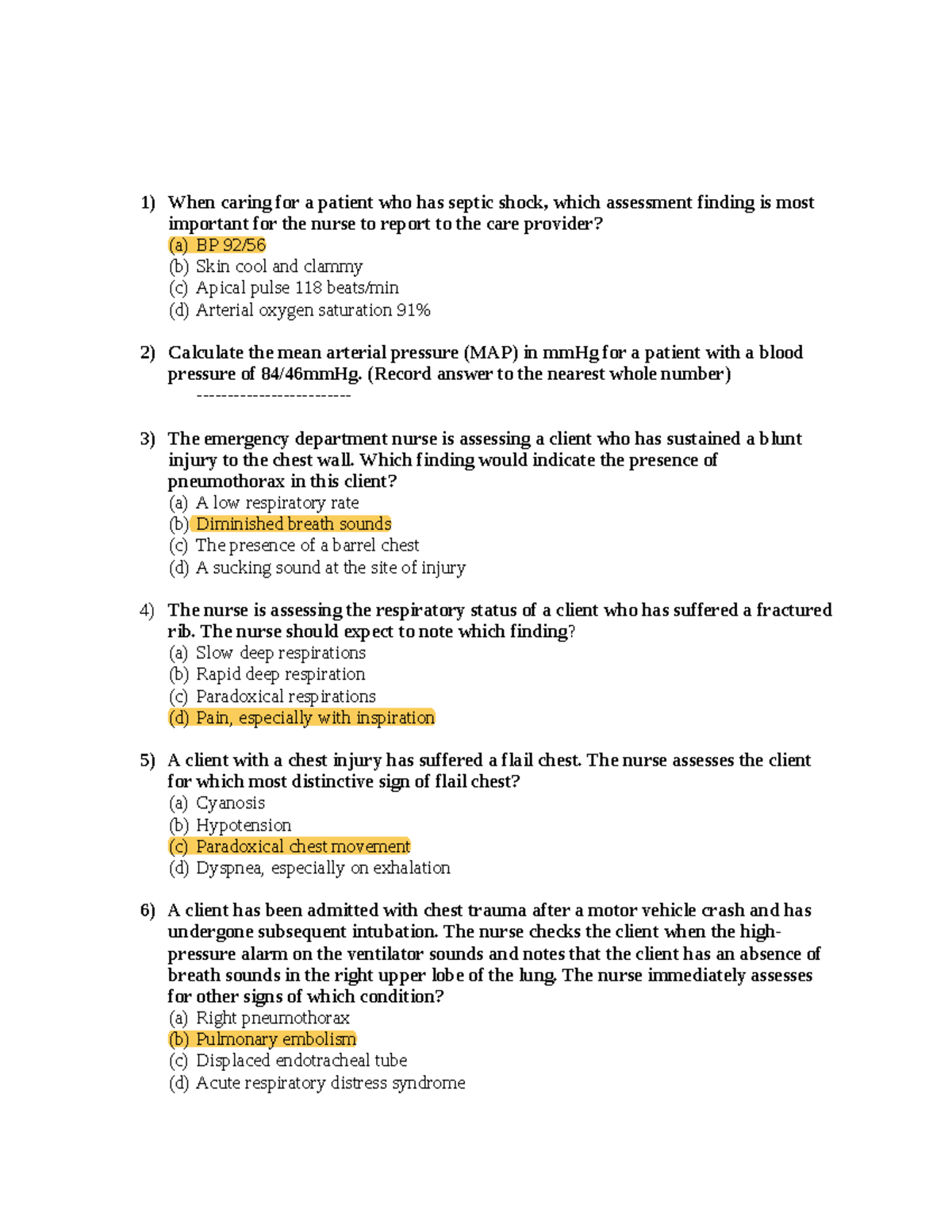 Exam 2 - Practice questions for MDC4 exam 2 to help pass the exam. - 1 ...