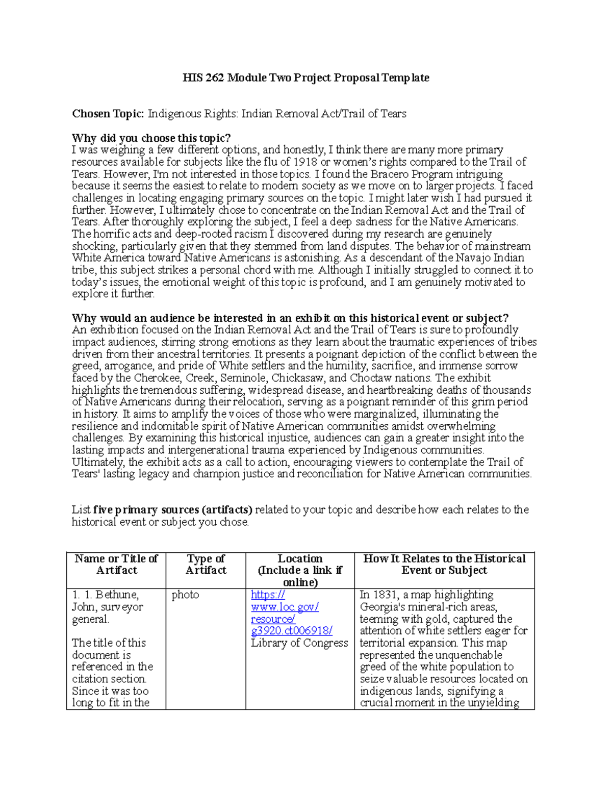 His 262 Module Two Project Proposal - However, I'm not interested in ...