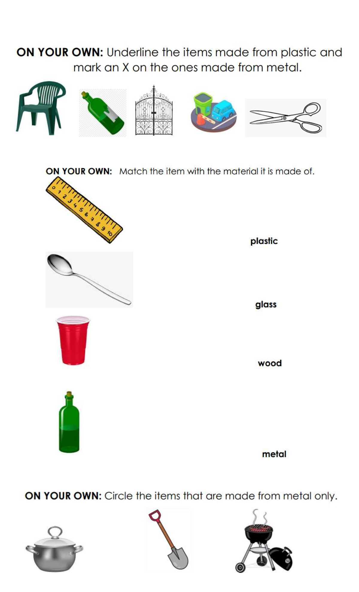 Sources of Materials: Identifying Plastics and Metals - Studocu