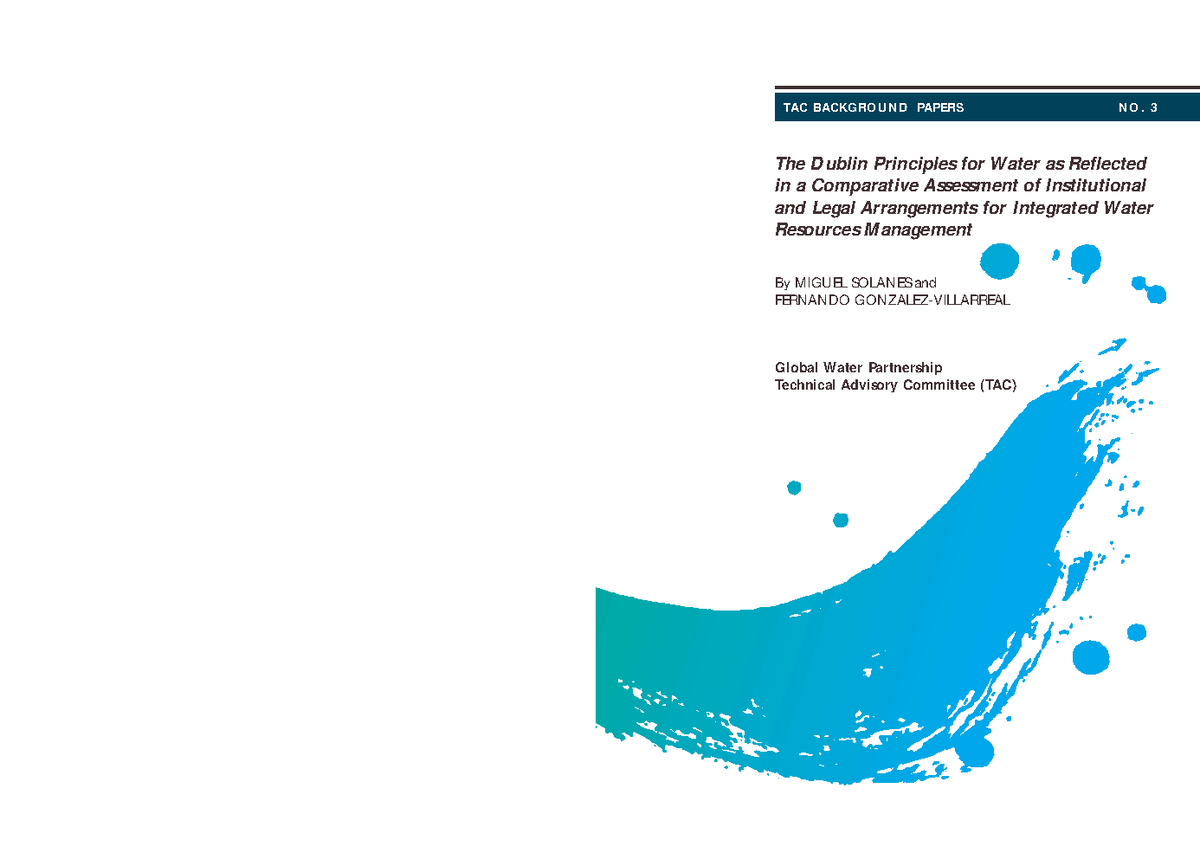 Dublin Principles for Integrated Water Resources Management: A ...