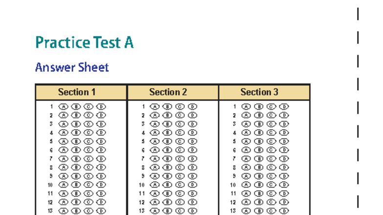 TOEFL ITP Practice Test A Answer Sheet and Scoring Guide - Studocu