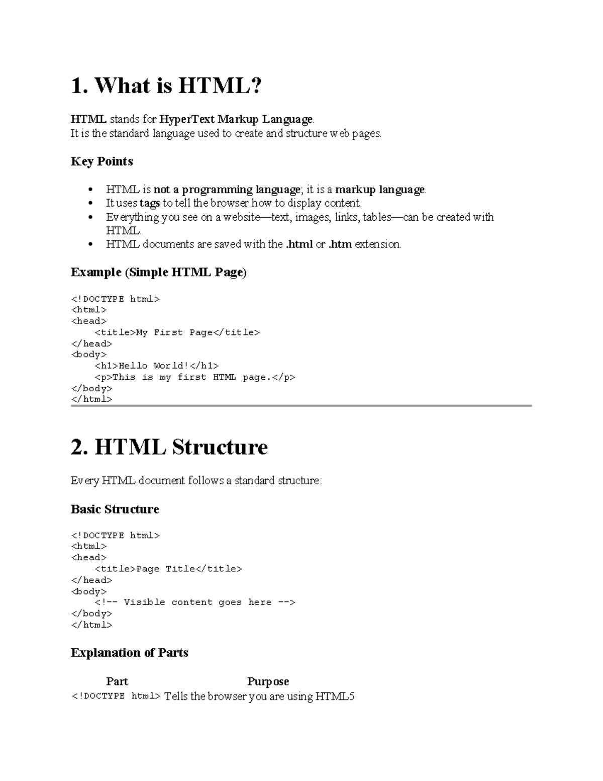 HTML Tutorial by Sir Amos: Understanding HTML Basics and Structure ...