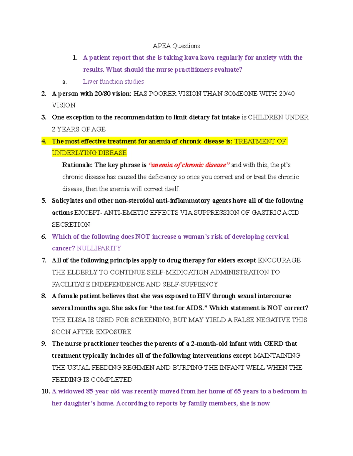 FNP study guide - FAMILY NURSE PRACTITIONER REVIEW FOR AANP I do not ...