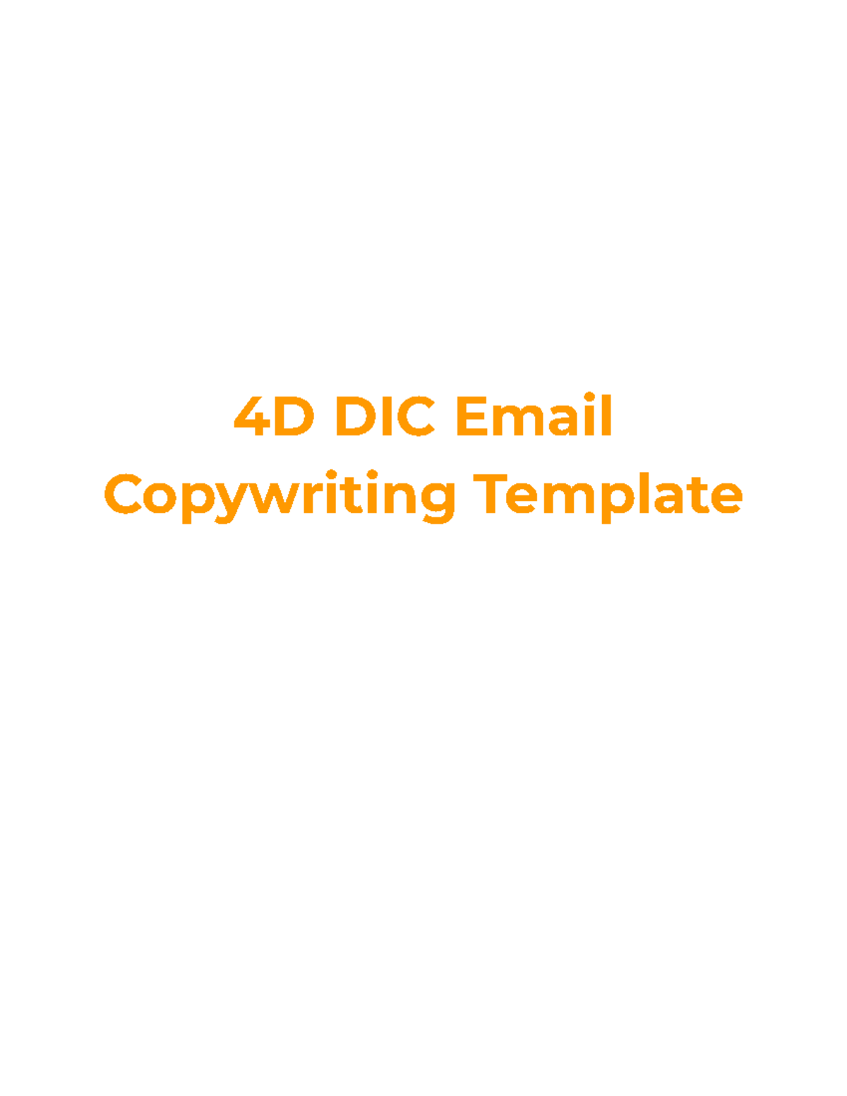 DIC Email Template 1 - Effective Copywriting Strategies - Studeersnel