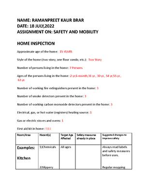 Assignment 2 - Module 2 - Module 2 – Safety and Mobility Assignment ...
