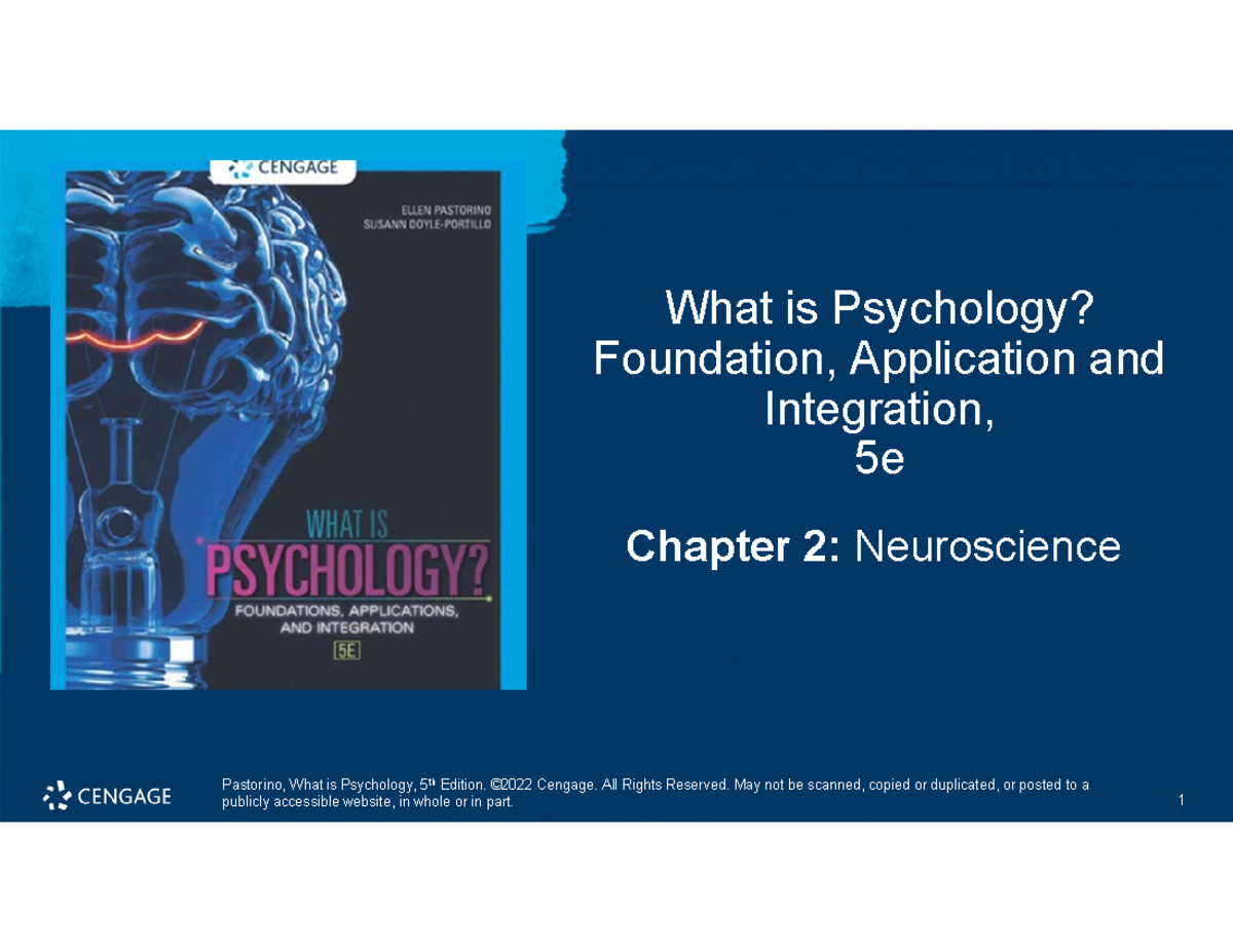 Chapter 2: Neuroscience Concepts in Psychology (What is Psychology? 5e ...