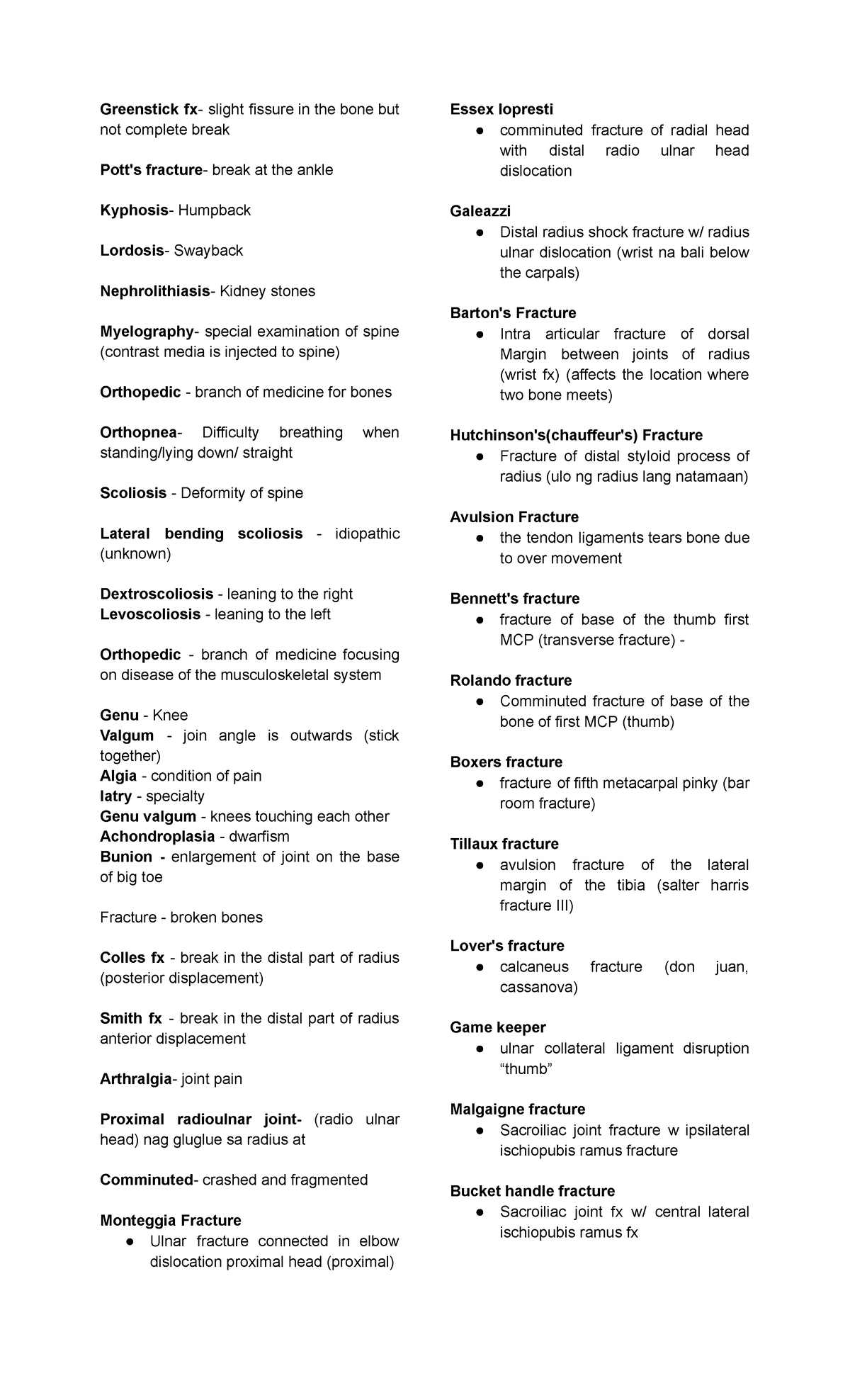 Orthopedic and Musculoskeletal Conditions: A Comprehensive Review (MEDICAL - Studocu