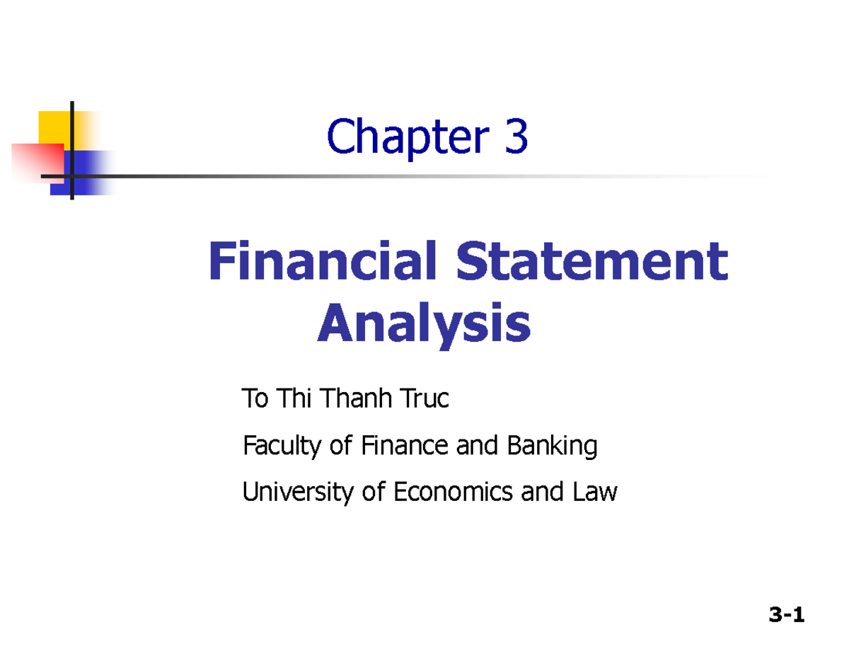 Chapter 3: Financial Statement Analysis - Key Concepts & Techniques ...