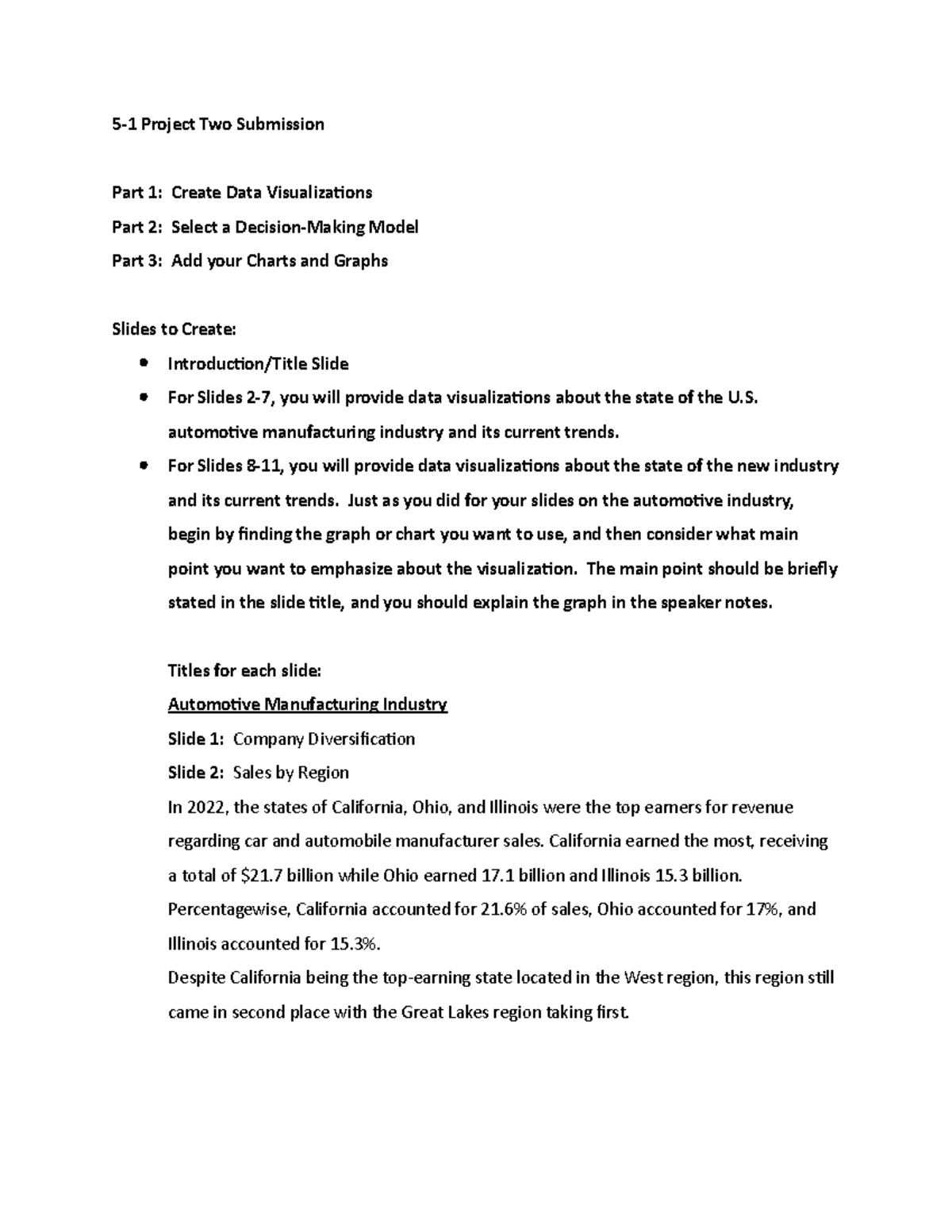 5-2 Project Milestone Two: Data Visualization Strategy Notes - Studocu