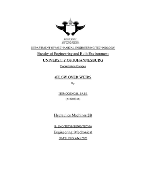 Hele-Shaw practical - FLUID DYNAMICS 3A Hele-Shaw practical M SIBIYA ...