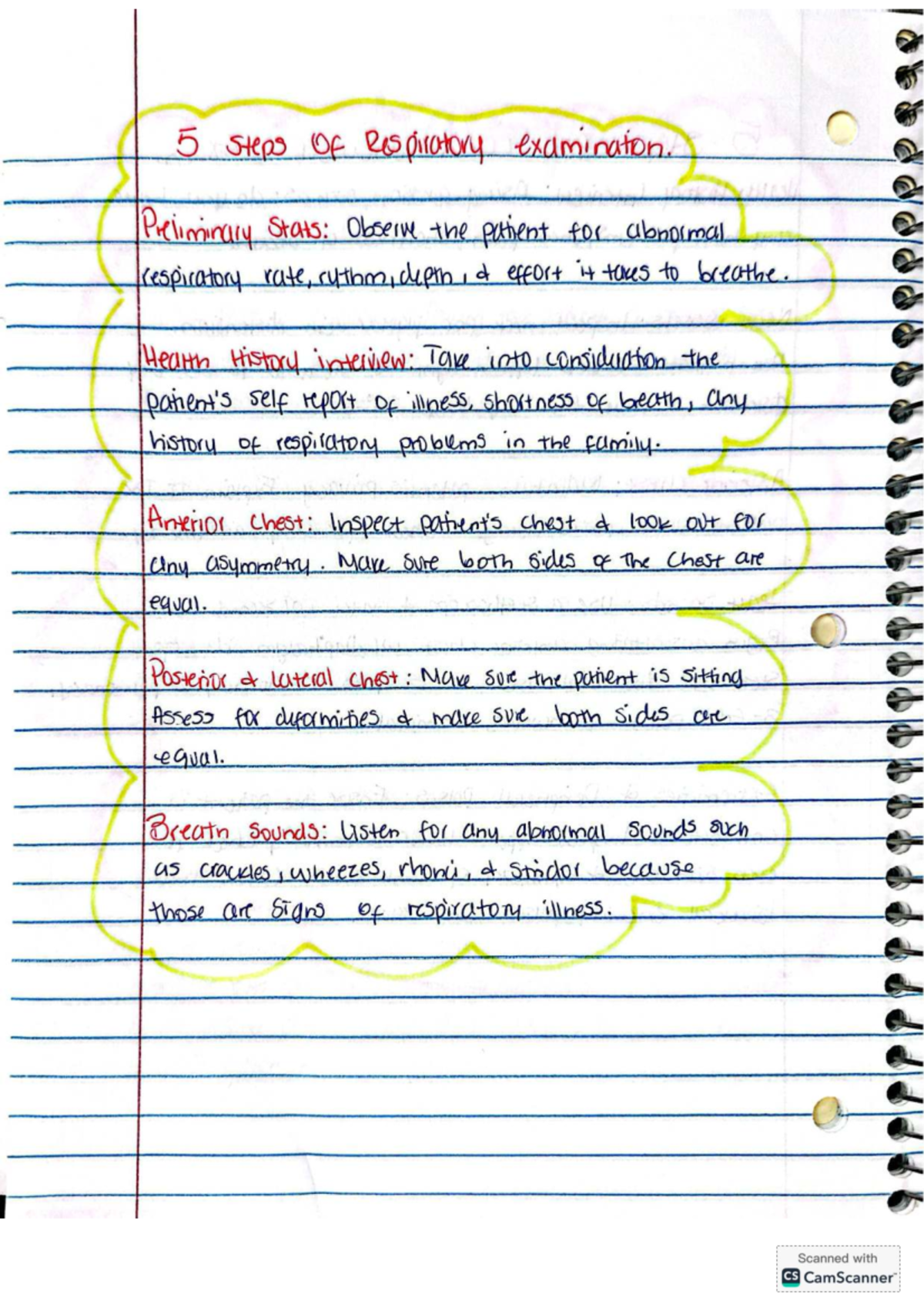 Respiratory Examination: 5 Key Steps for Clinical Assessment - Studocu