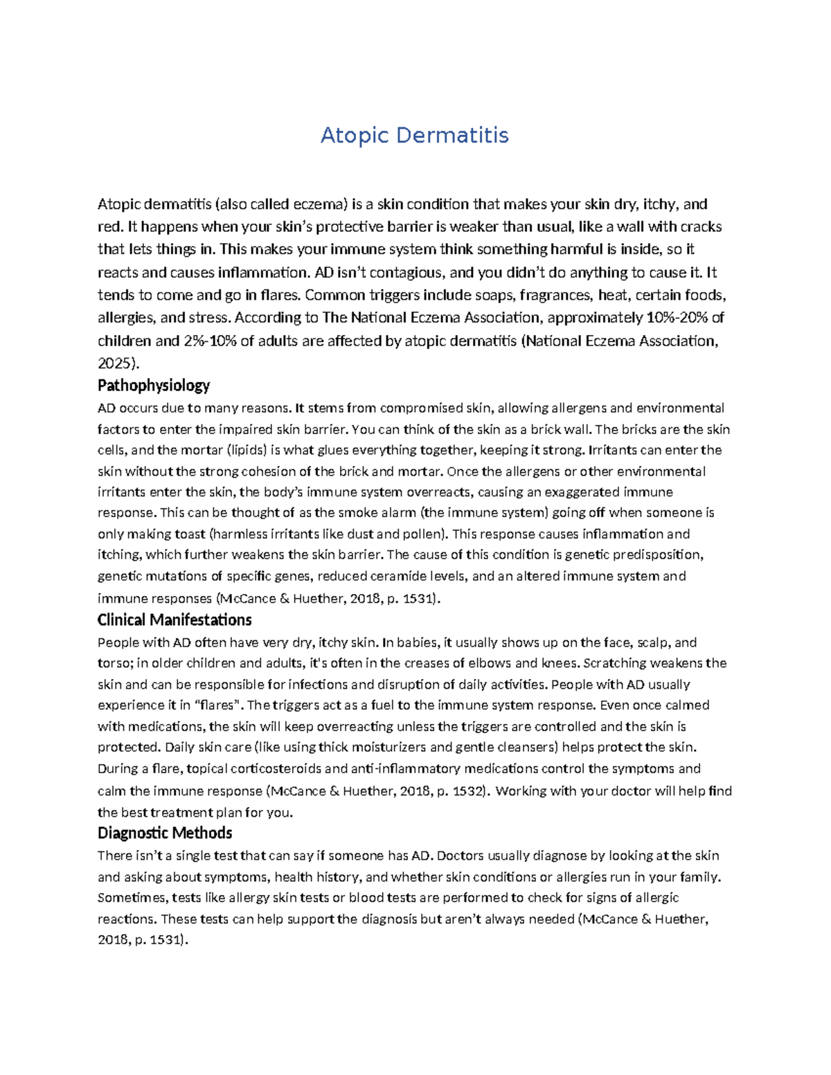 Atopic Dermatitis Overview: Causes, Symptoms, and Management Strategies ...