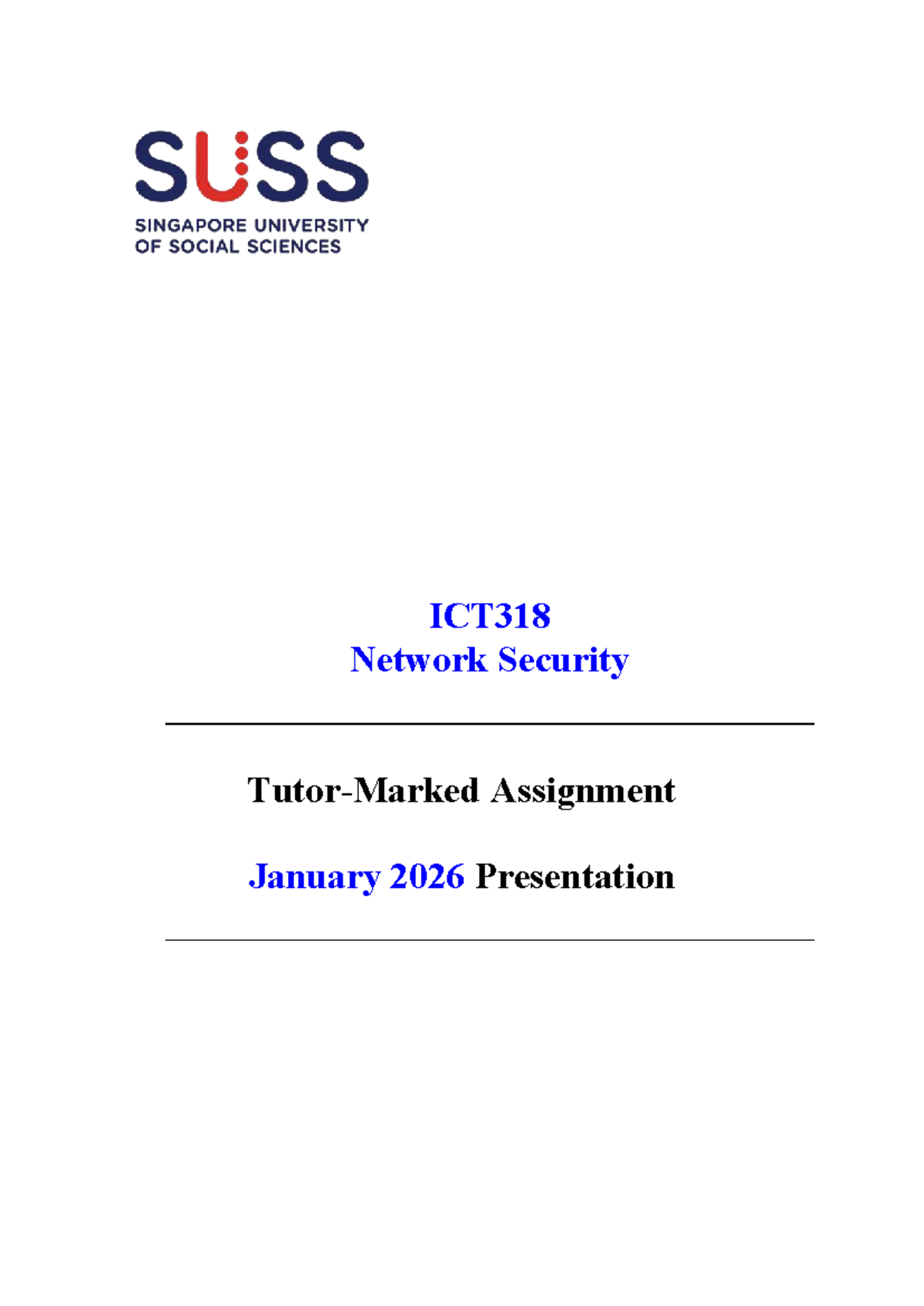 ICT318 Network Security TMA Presentation - January 2026 - Studocu